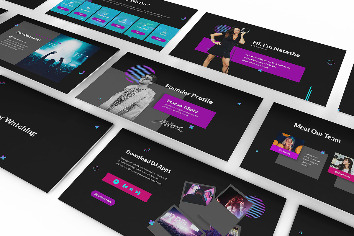 Dj Powerpoint Presentation Template, a Presentation Template by ...