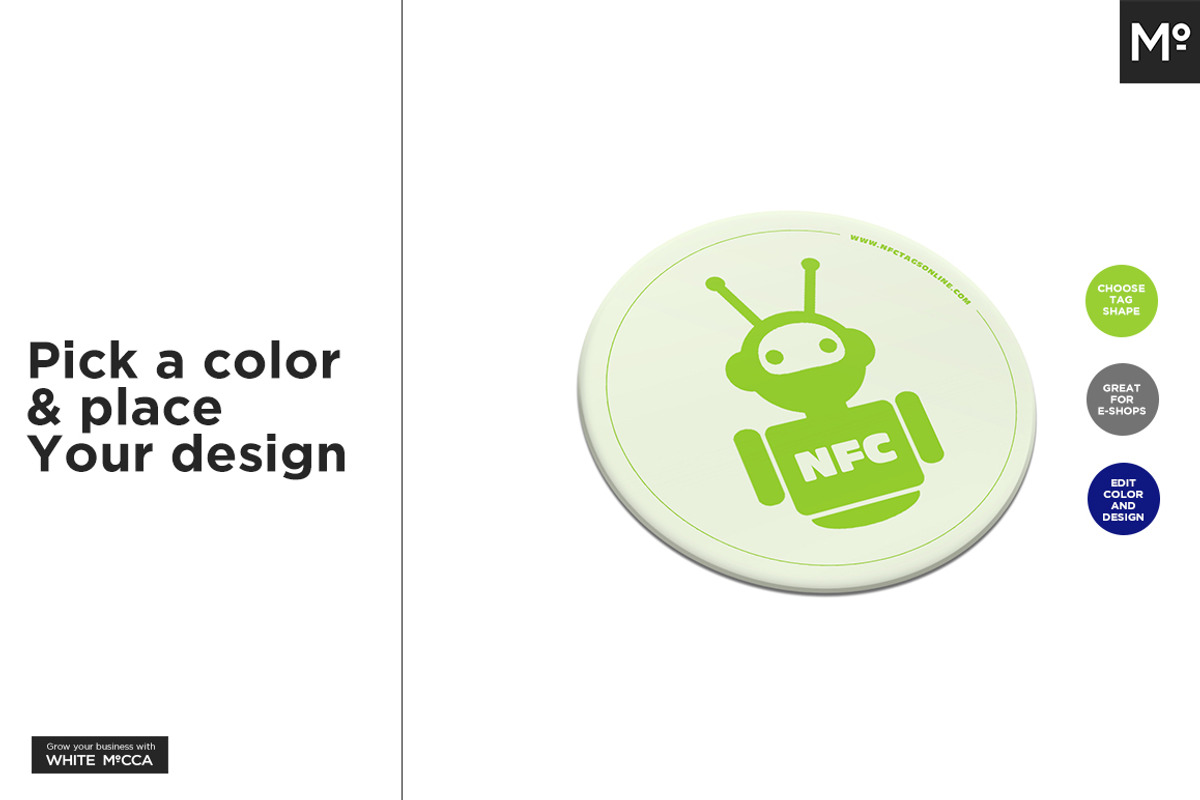 NFC Tag Mock-up, a Product Mockup by Mocca Mockups Store