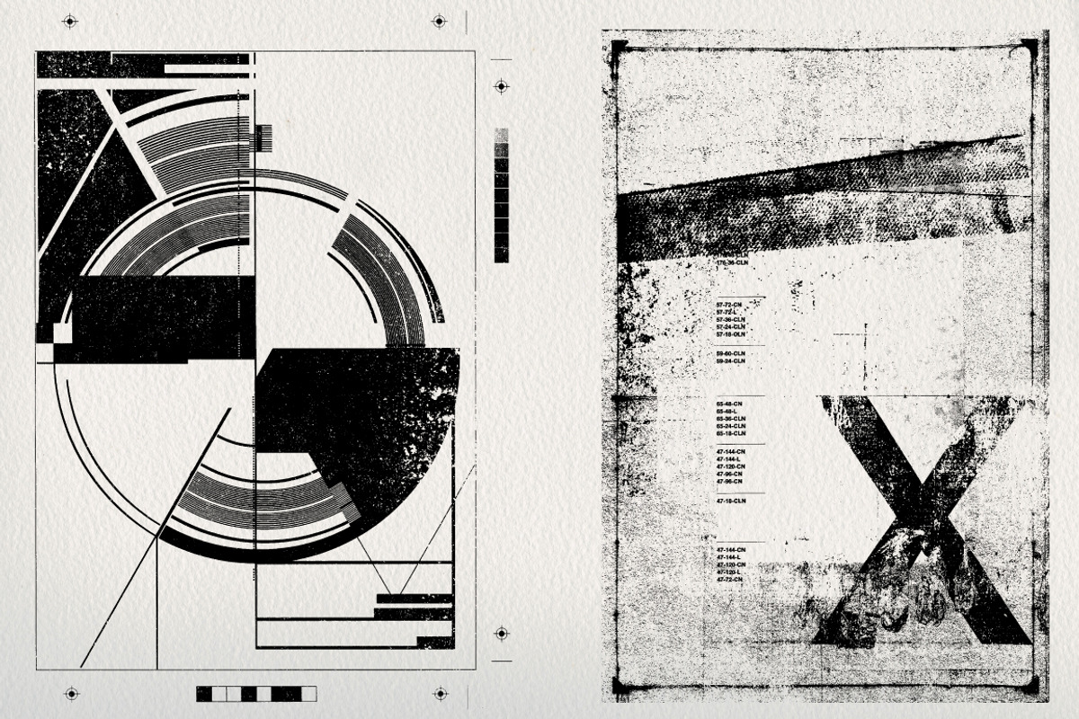 Abstract Digital Collage Textures, a Texture Graphic by Offset