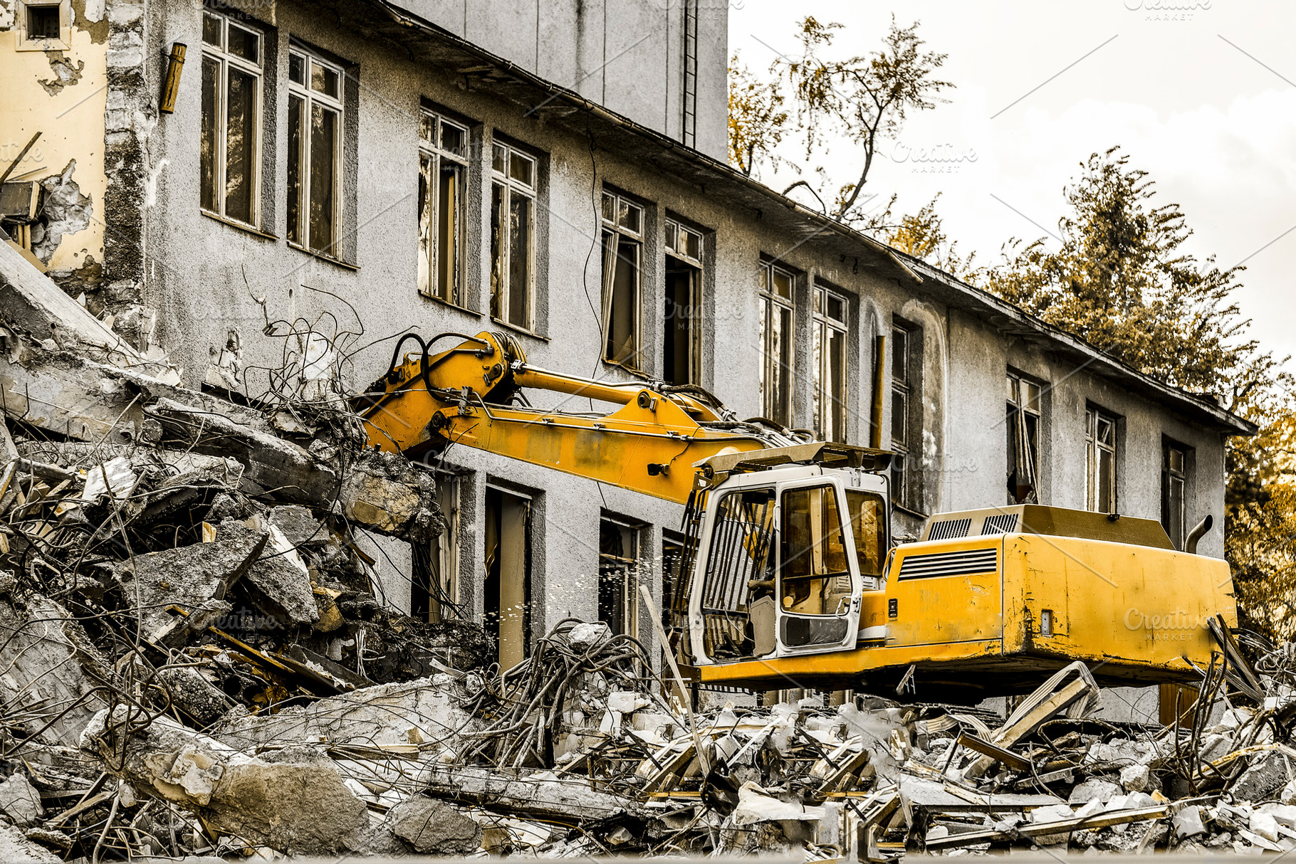 demolition of a building, an Architecture Photo by Ales Munt
