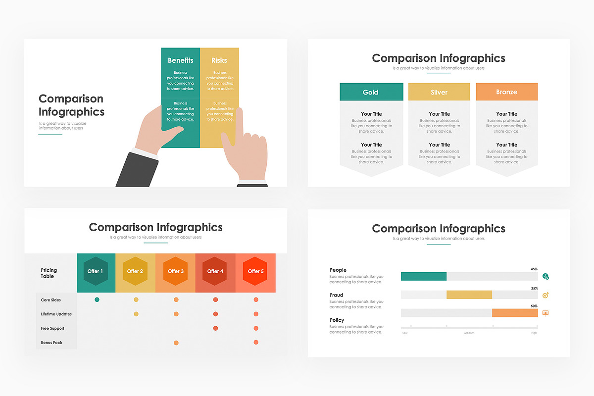 Comparison Infographics - PowerPoint, a Presentation Template by slidequest