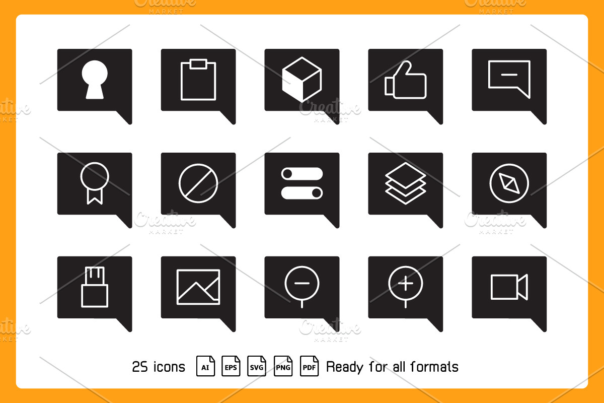 User Interface in Message Icons, a Solid Icon by Designfour