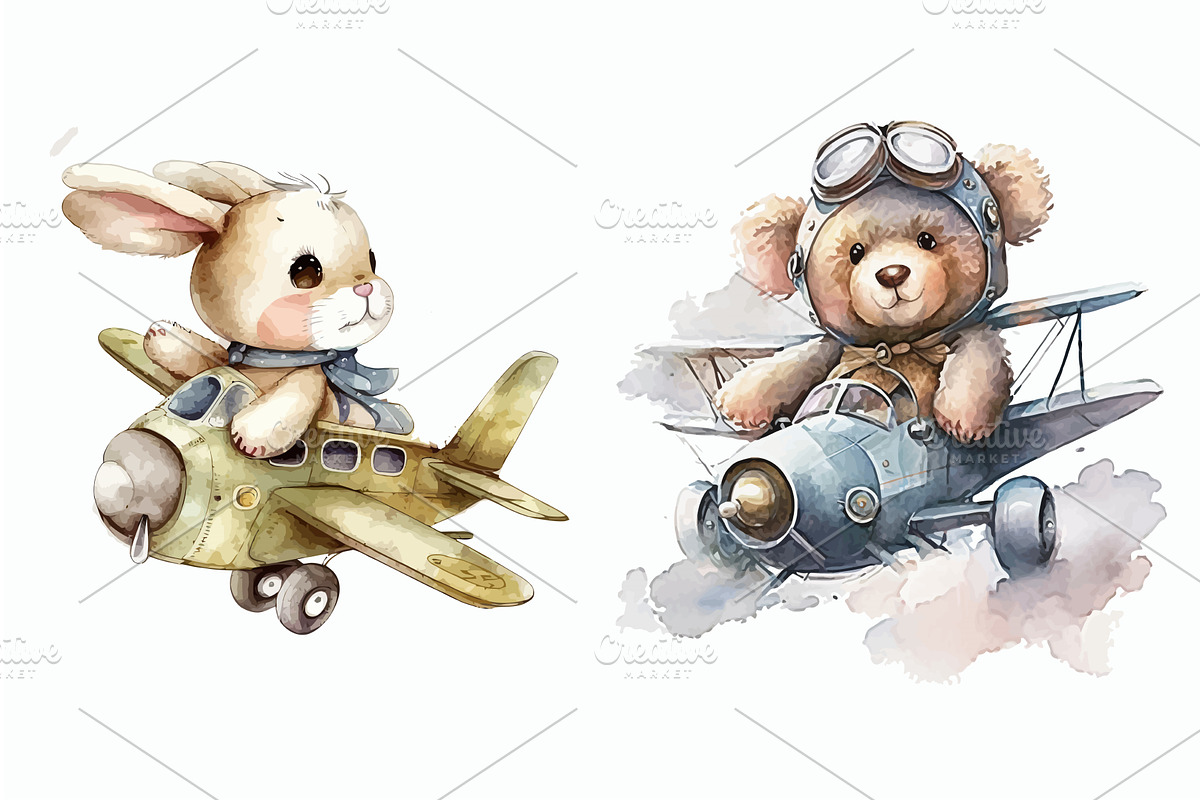 The hare and the bear are flying on, an Illustration by ZinetroN ...