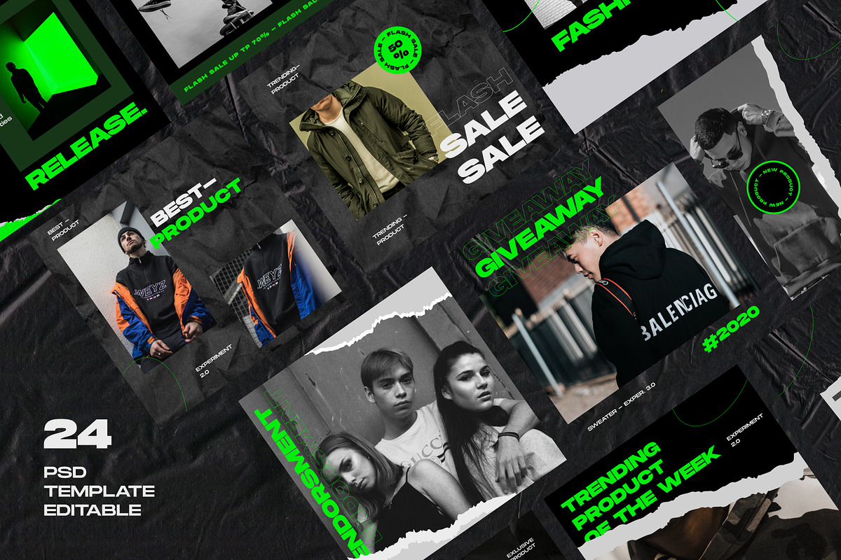 Project Instagram Template, a Social Media Template by Compaq_Creative