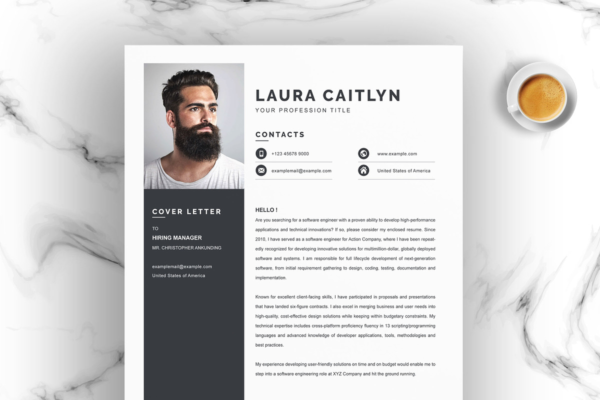 Modern & Professional Yellow Resume, a Resume Template by ResumeInventor