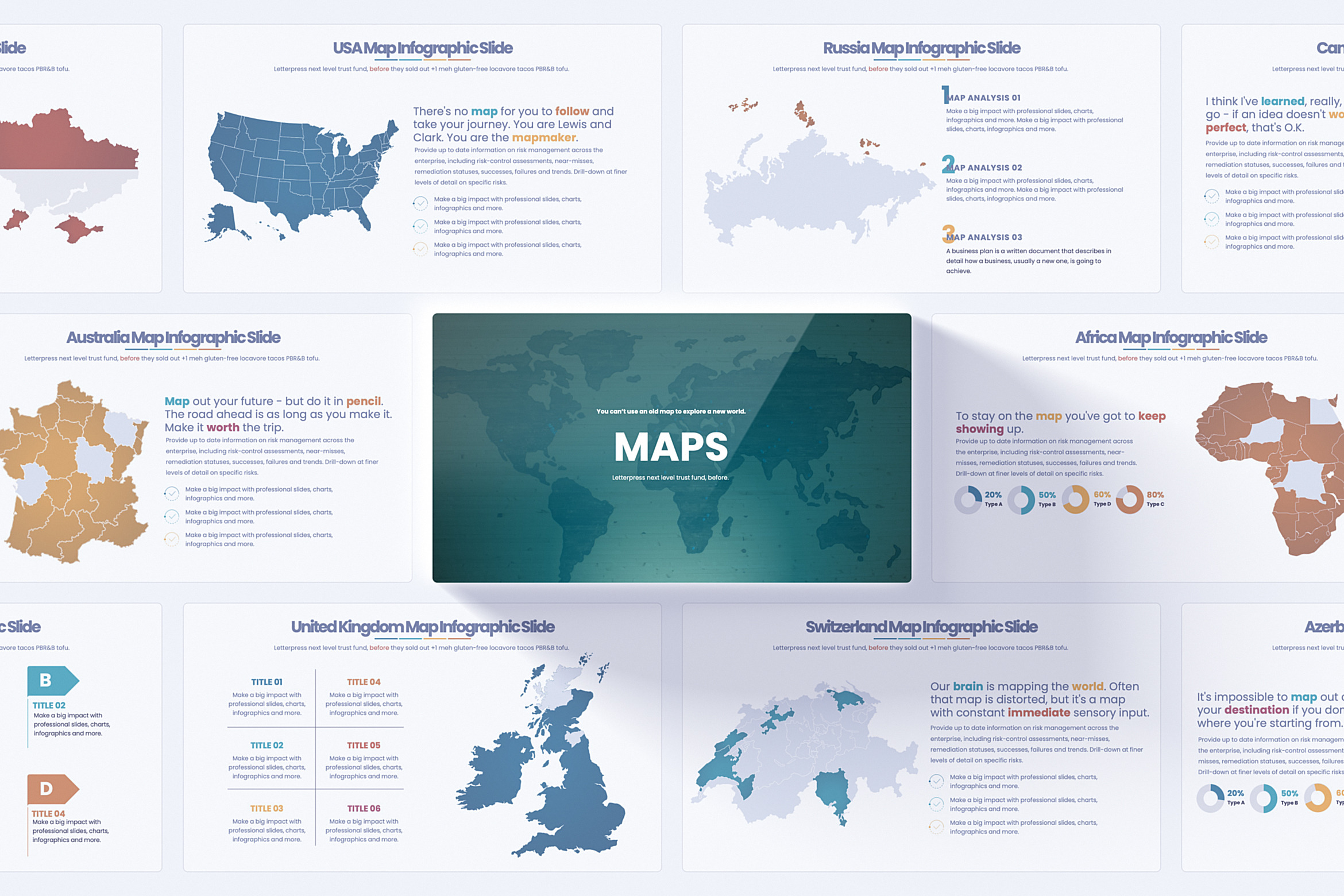 MAPS PowerPoint Infographics, a Presentation Template by Pulsecolor
