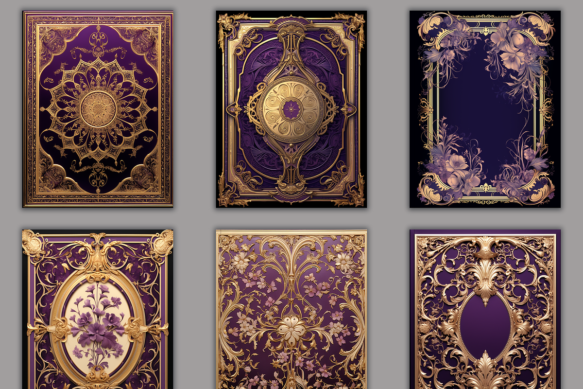 Gilded Purple Book Covers