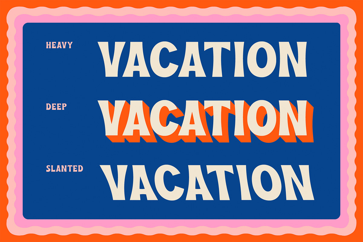 Vacation Display Font