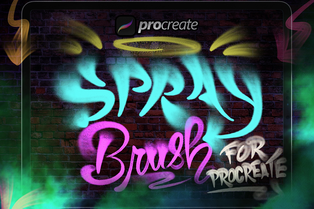 Spray brush procreate, a Brush Add-On by dansdesign
