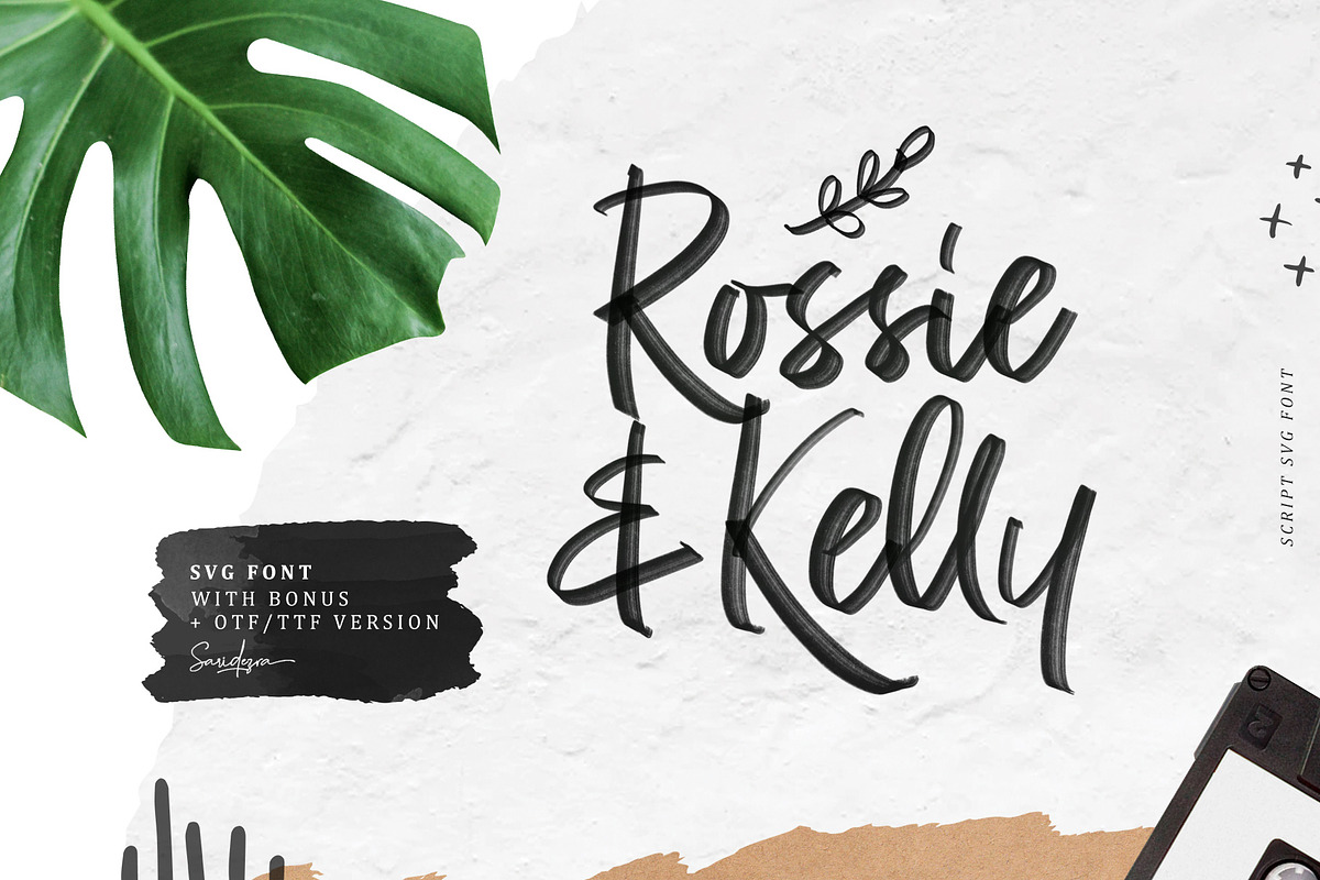Rossie Kelly - SVG Font, a Script Font by Sarid Ezra