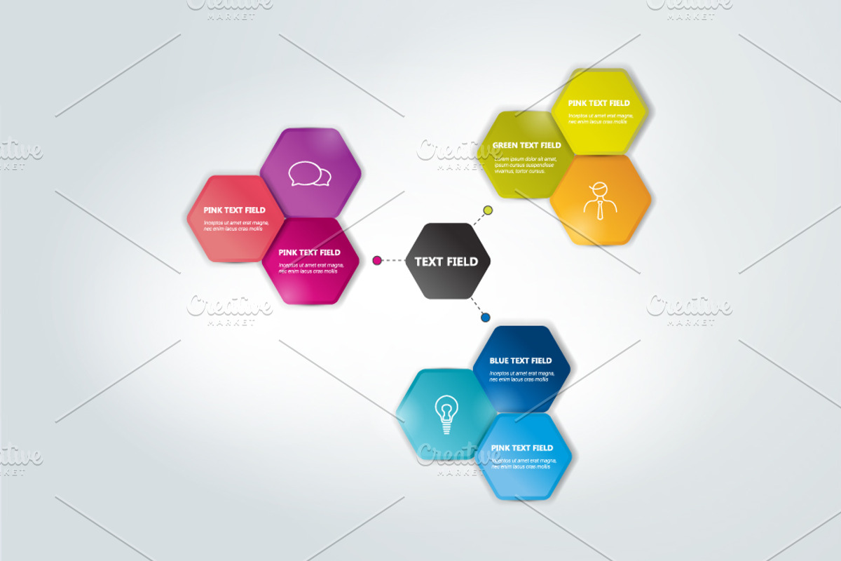 Central diagram, infographic., an Object Graphic by VectorAN