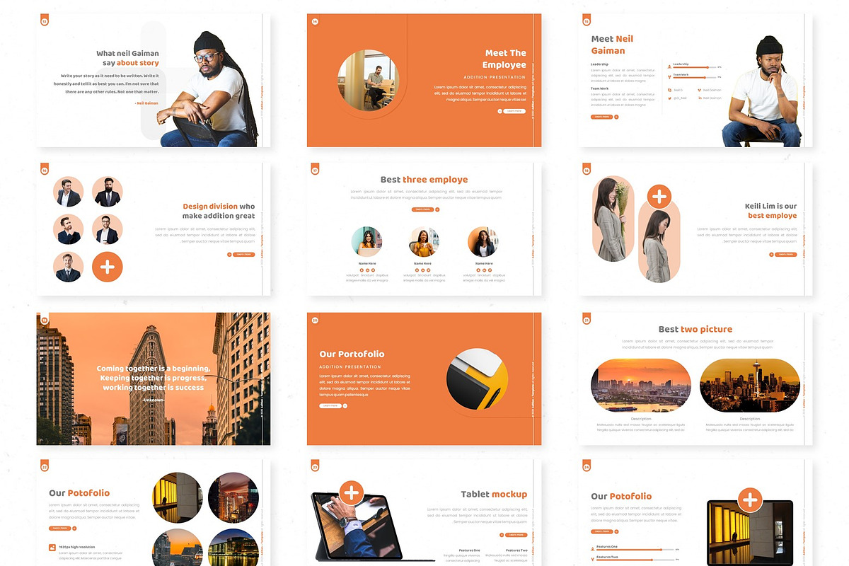 Addition - Google Slides Template, a Presentation Template by inspirasign
