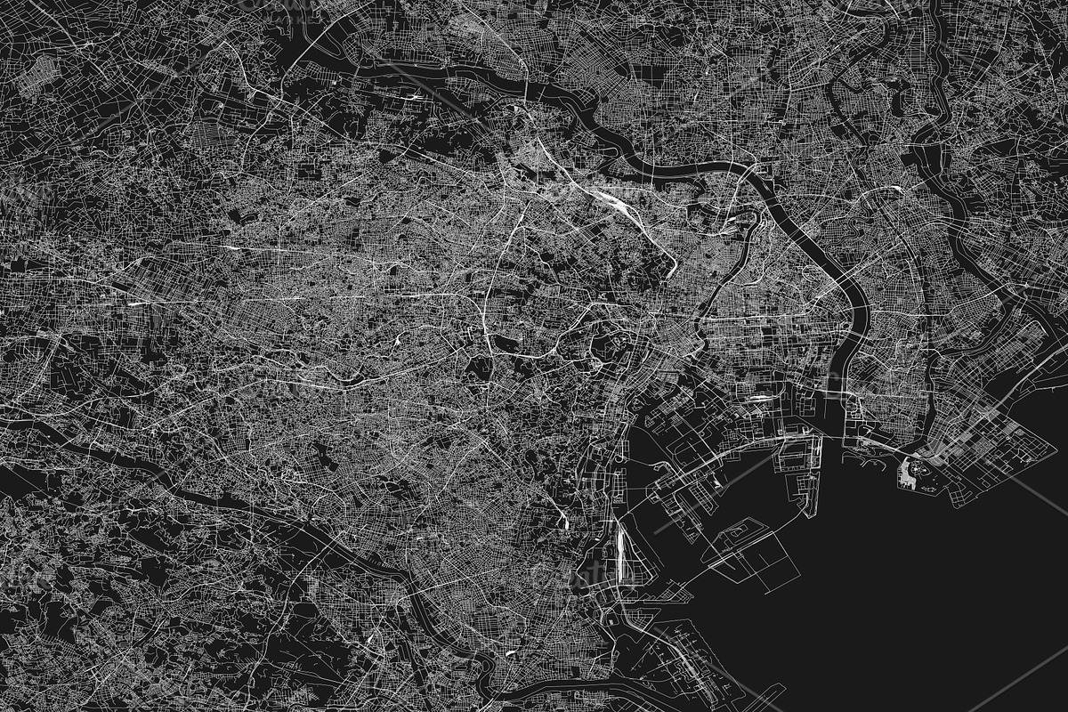 Tokyo City Map - PNG / SVG / JPG, a Pattern Graphic by Sam Johnson Artwork