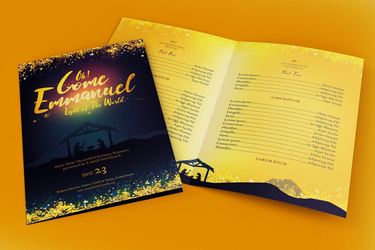 Emmanuel Christmas Program Template, a Templates & Theme by Godserv Designs