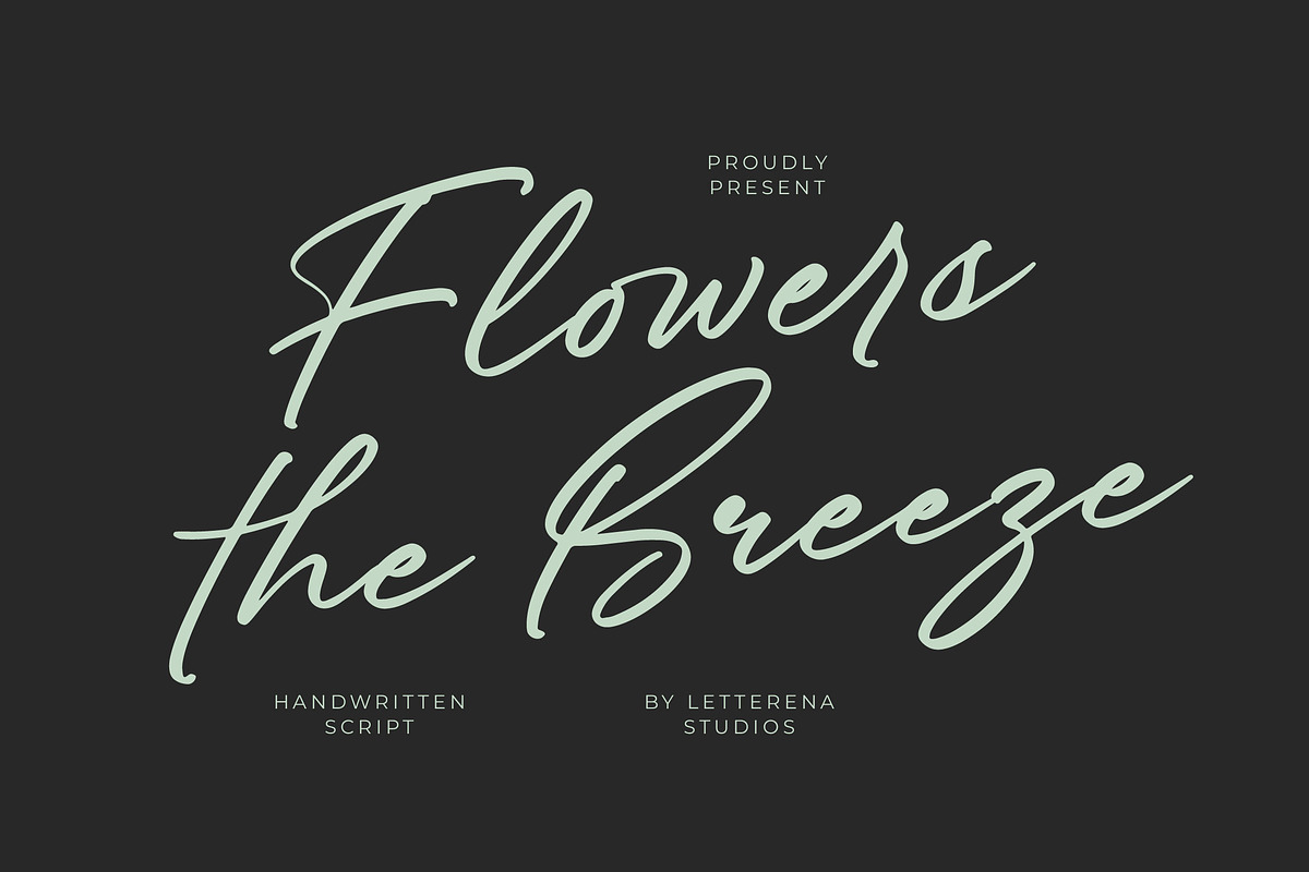 Flowers the Breeze Handwritten Font, a Script Font by Letterena Studios ...