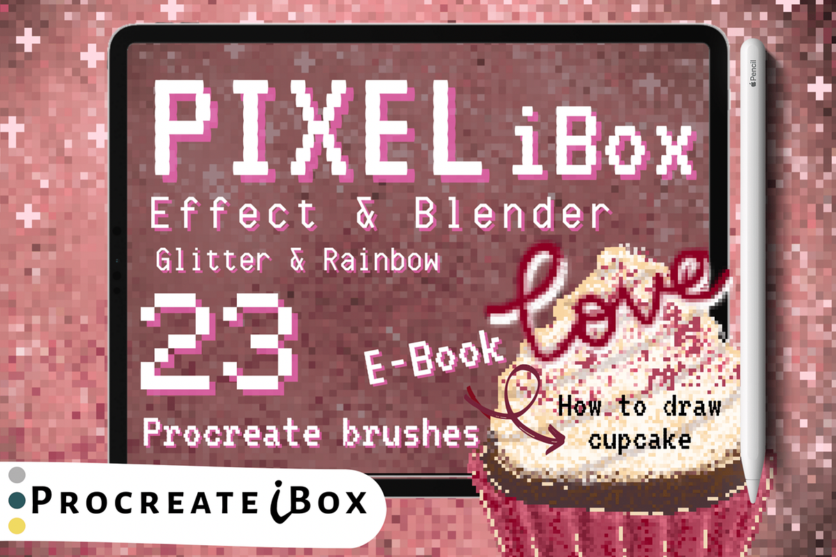 23 Pixel iBox Procreate brushes, a Brush Add-On by ProcreateiBox | Creative Market