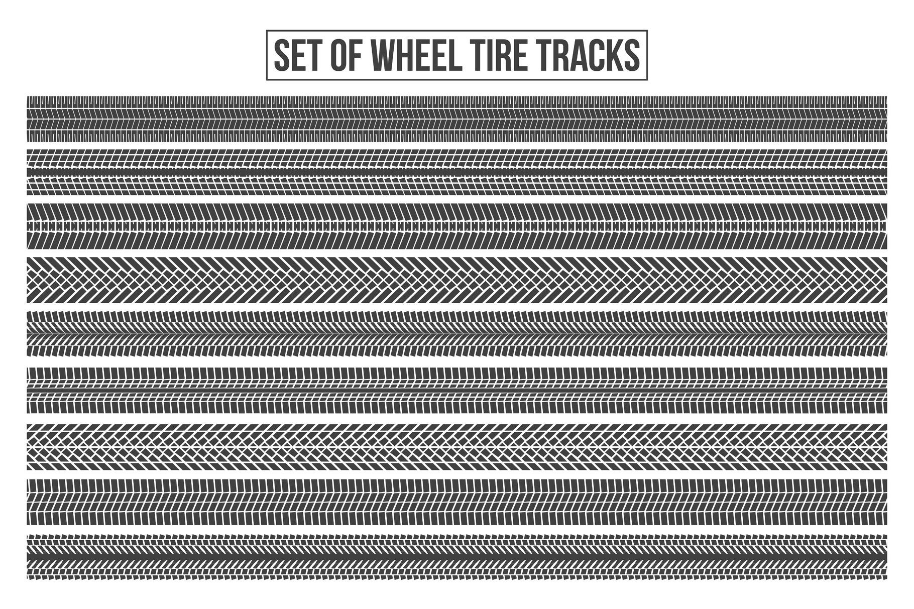 Wheel tire tracks. Winding trace., a Texture Illustration by HAPPY VECTOR