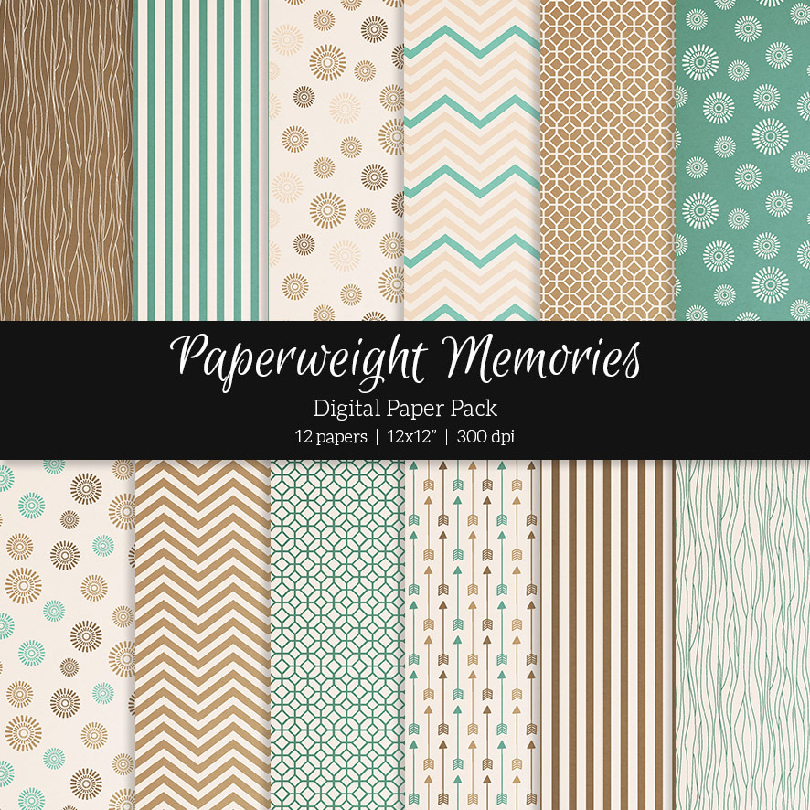 Patterned Paper – Paper Town, a Pattern Graphic by Paperweight Memories