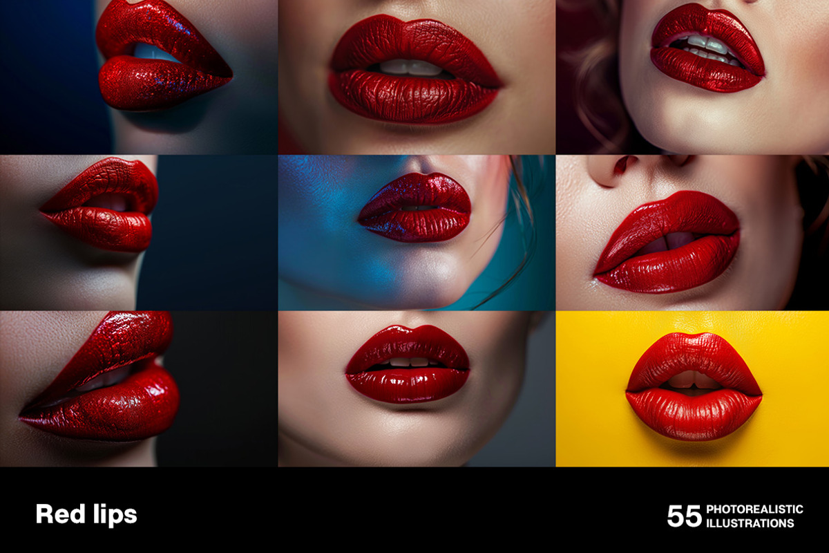 Red lips. Collection, a Beauty & Fashion Photo by Handmadefont