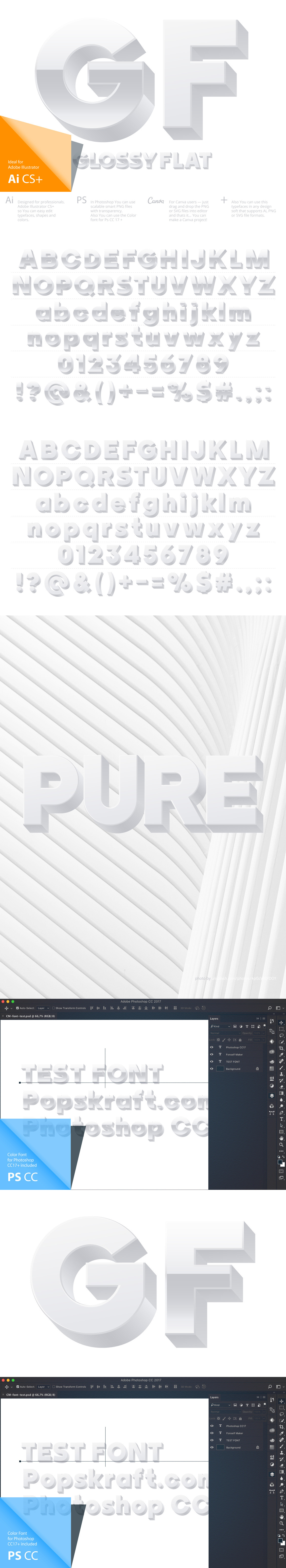 Vector alphabet of simple 3d letters, an Object Graphic by popskraft