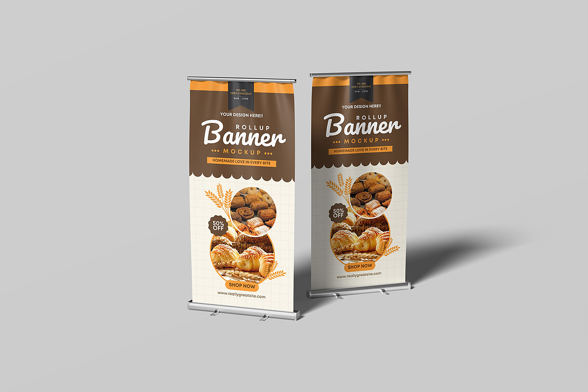 Rollup Banner Mockup, an Advertising Mockup by graphicsecond