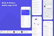 Bank & Finance Mobile App UI Kit, an UI Kit Template by Betush
