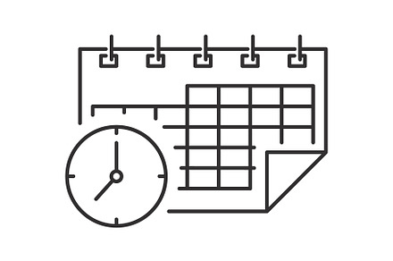 Time icon vector | Outline Icons ~ Creative Market