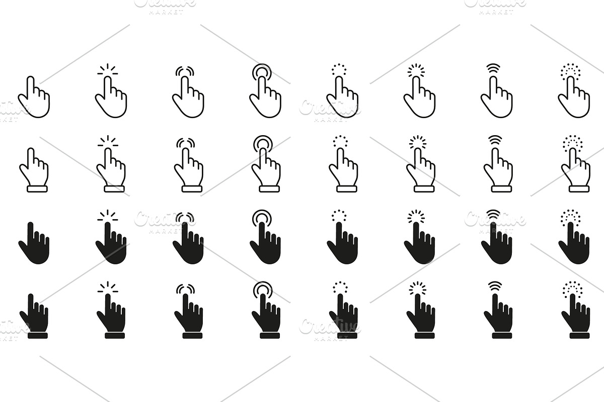 Touchscreen Interaction Gesture Icon, an Object Illustration by Vector ...