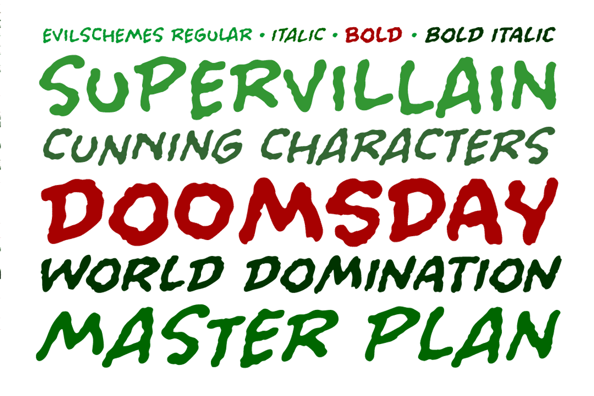 Evil Schemes, a Handwritten Font by Comicraft Fonts