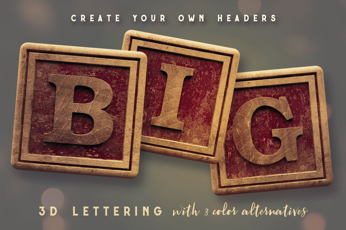 3D Lettering MegaBundle 4, a Graphic by MIIM