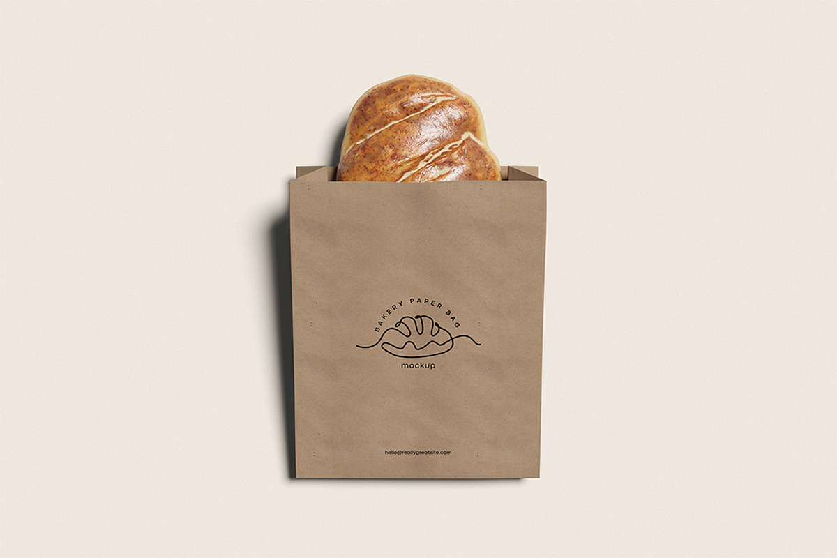 Bakery Paper Bag Mockup, a Packaging Mockup by Twins_studio926