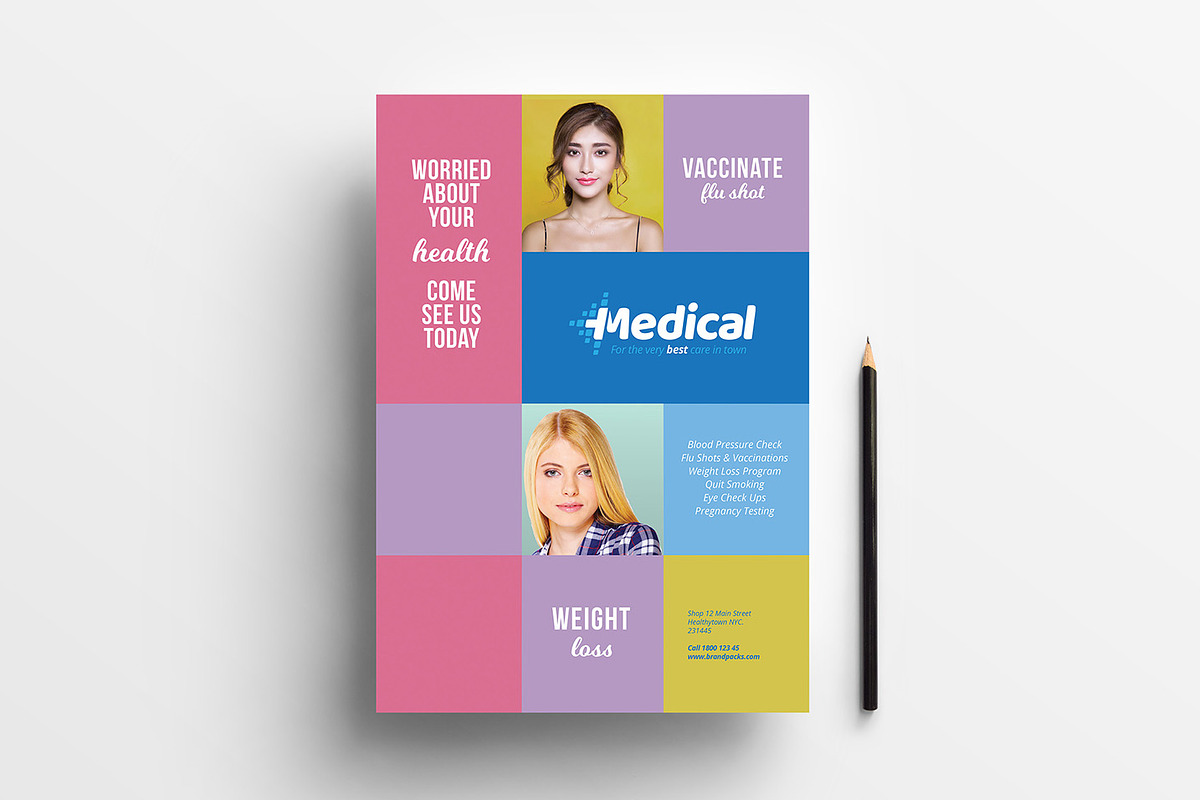 Modern Medical Templates Pack, a Flyer Template by BrandPacks