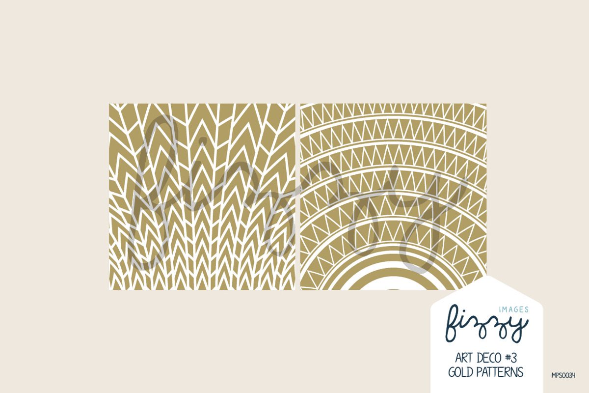 12 x EPS JPG Art Deco Gold Patterns, a Pattern Graphic by Fizzy Images