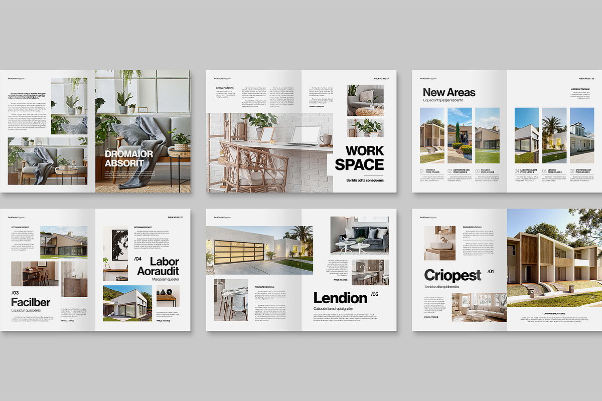 Real Estate Magazine Template, a Brochure Template by BrandPacks