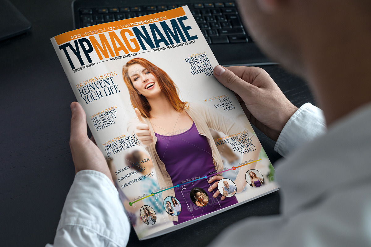 New Magazine Cover Design 3 Color, a Magazine Template by Star Graphic ...