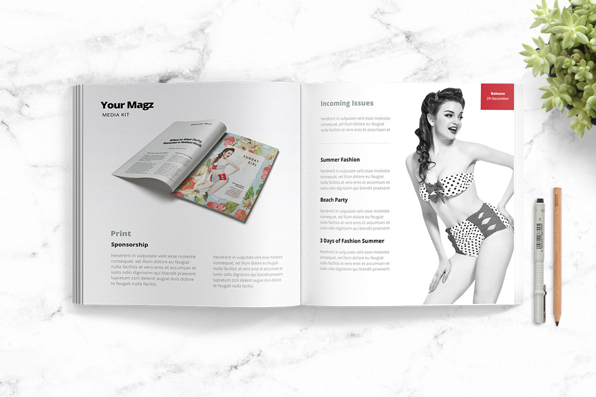 Magazine Media Kit Template, a Social Media Template by ariodsgn