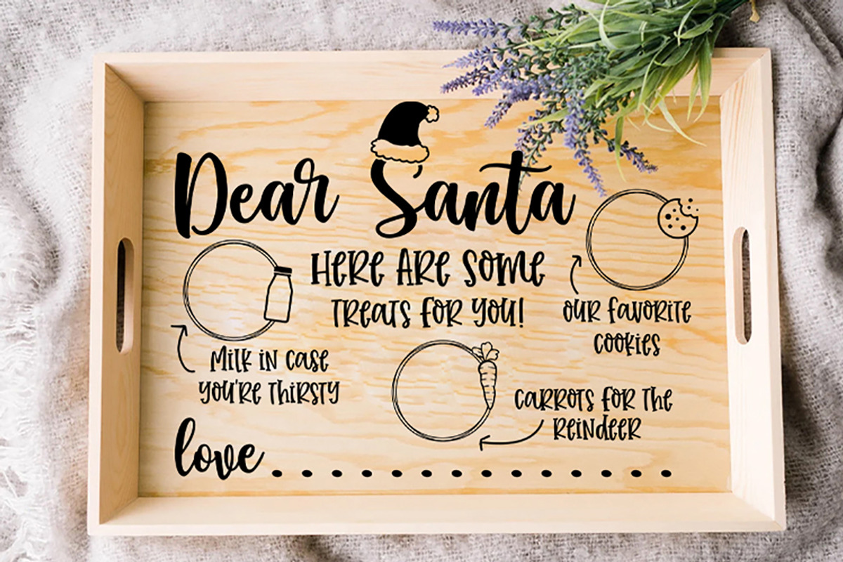 Santa Tray SVG for Christmas Treats, an Illustration by Etcify