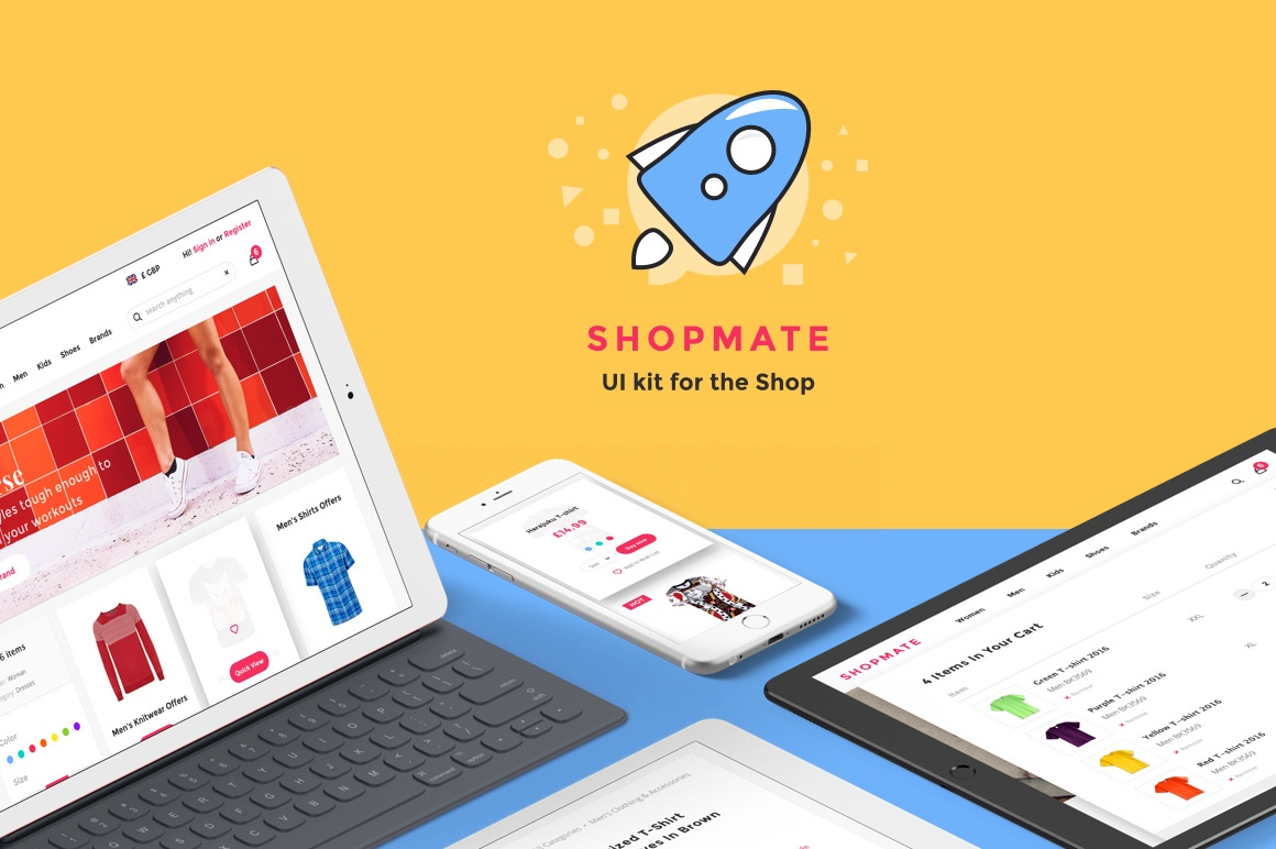Shopmate - UI Kit for the Shop, an UI Kit Template by isavelev.com