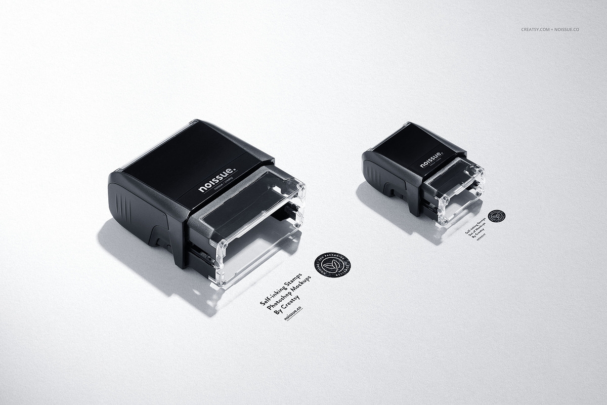 Noissue Self-inking Stamps Mockup, a Packaging Mockup by creatsy5