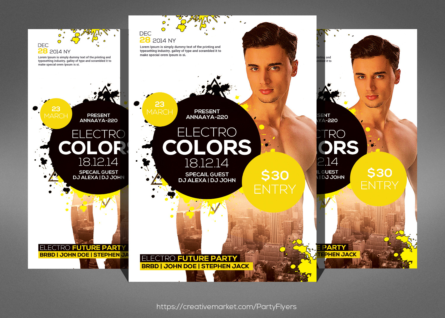Electro Color Flyer, a Flyer Template by Graphic Templates