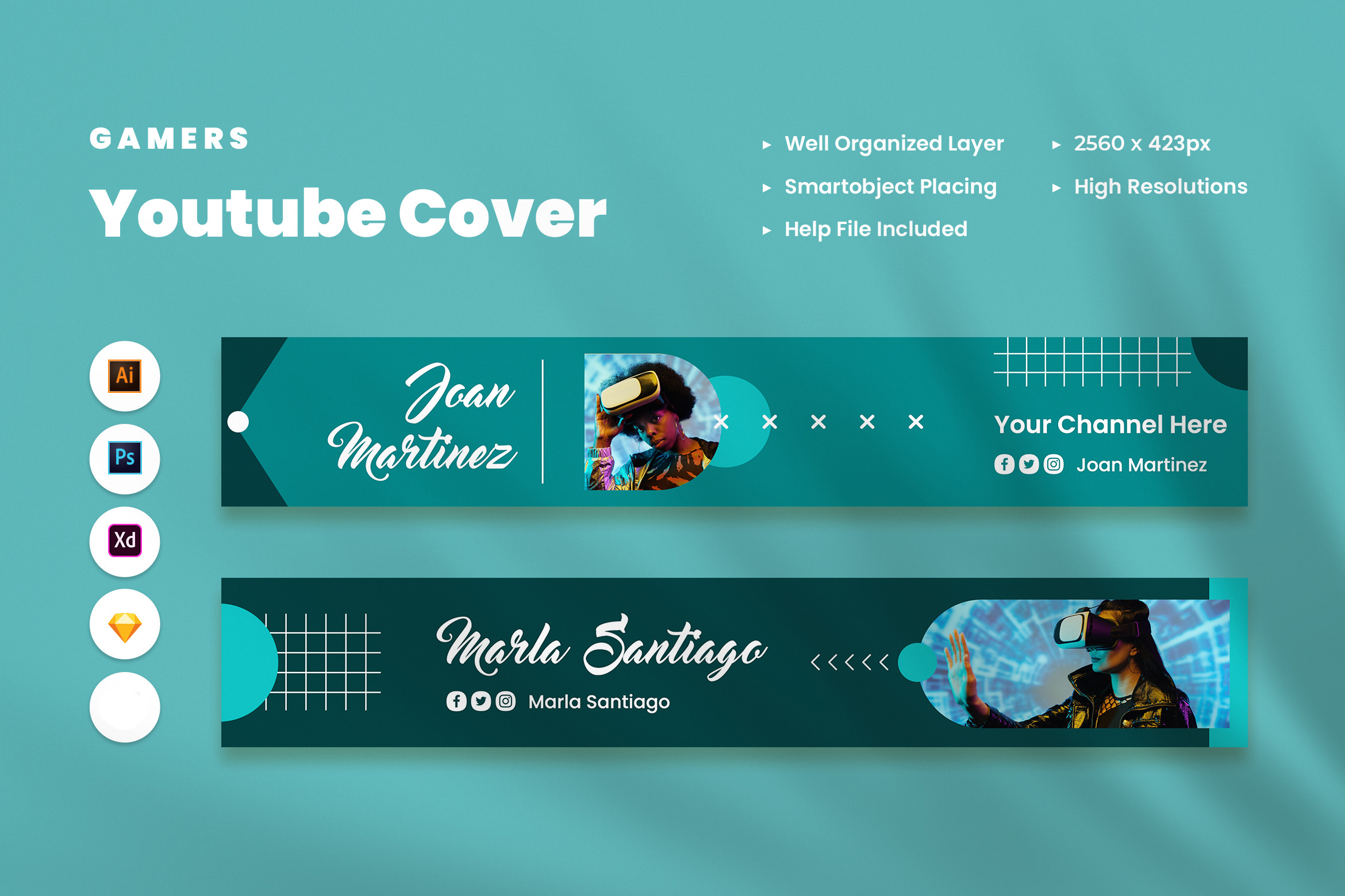 Gamers Youtube Cover, a Social Media Template by Rahardi Creative