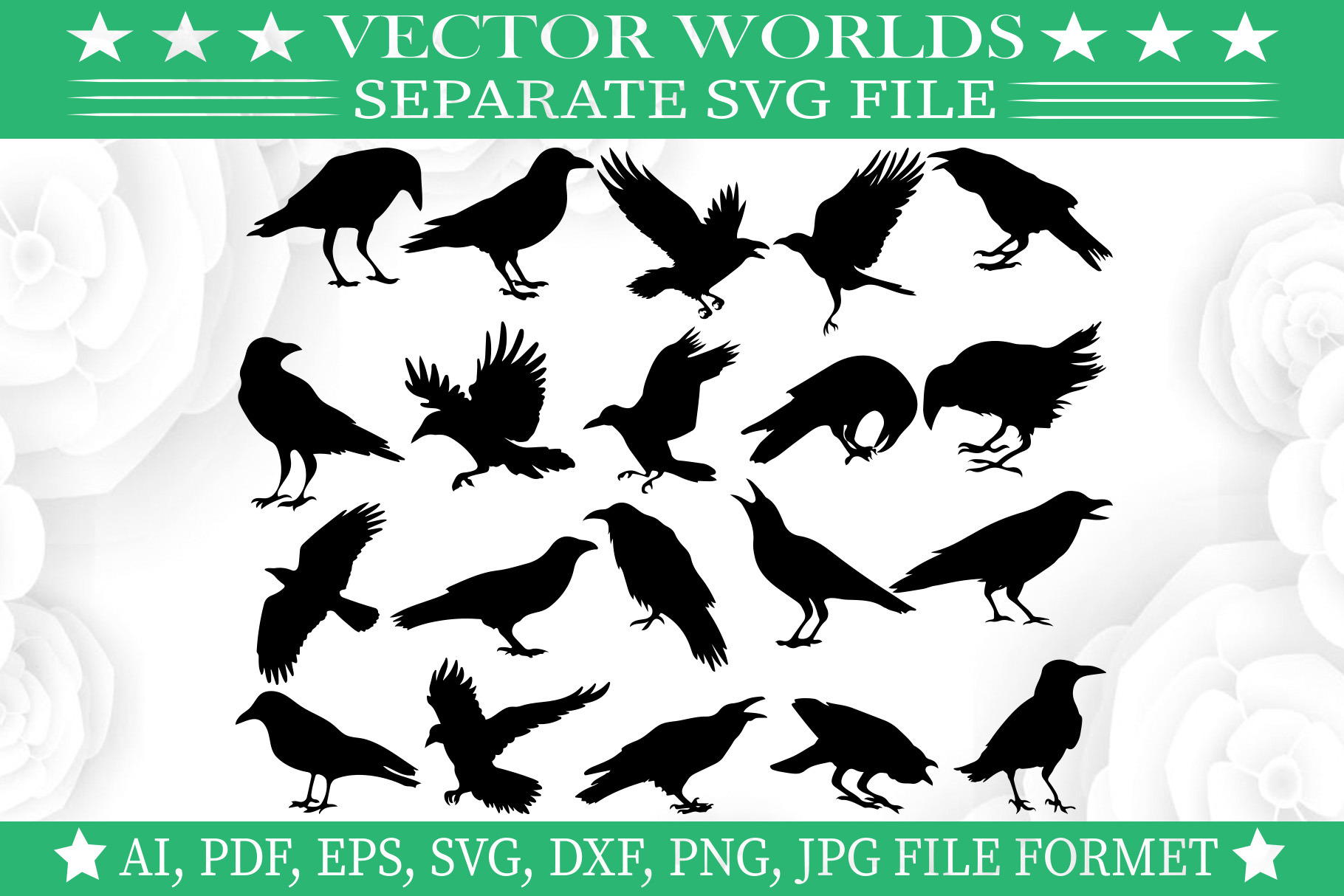 Crow Svg, Bird, Animal Png, an Object Graphic by VectorWorlds