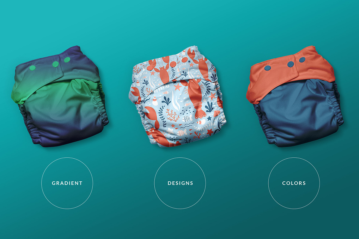 Reusable Cloth Diaper Mockup, a Product Mockup by Designertale