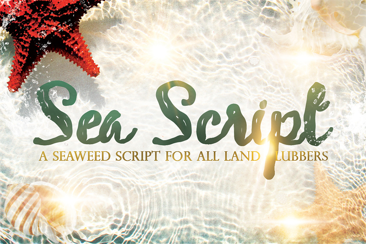 Seaweed Script, a Script Font by tmcom | Creative Market