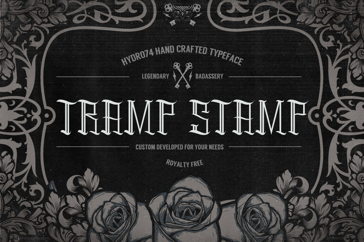 Tramp Stamp, a Font by Hydro74