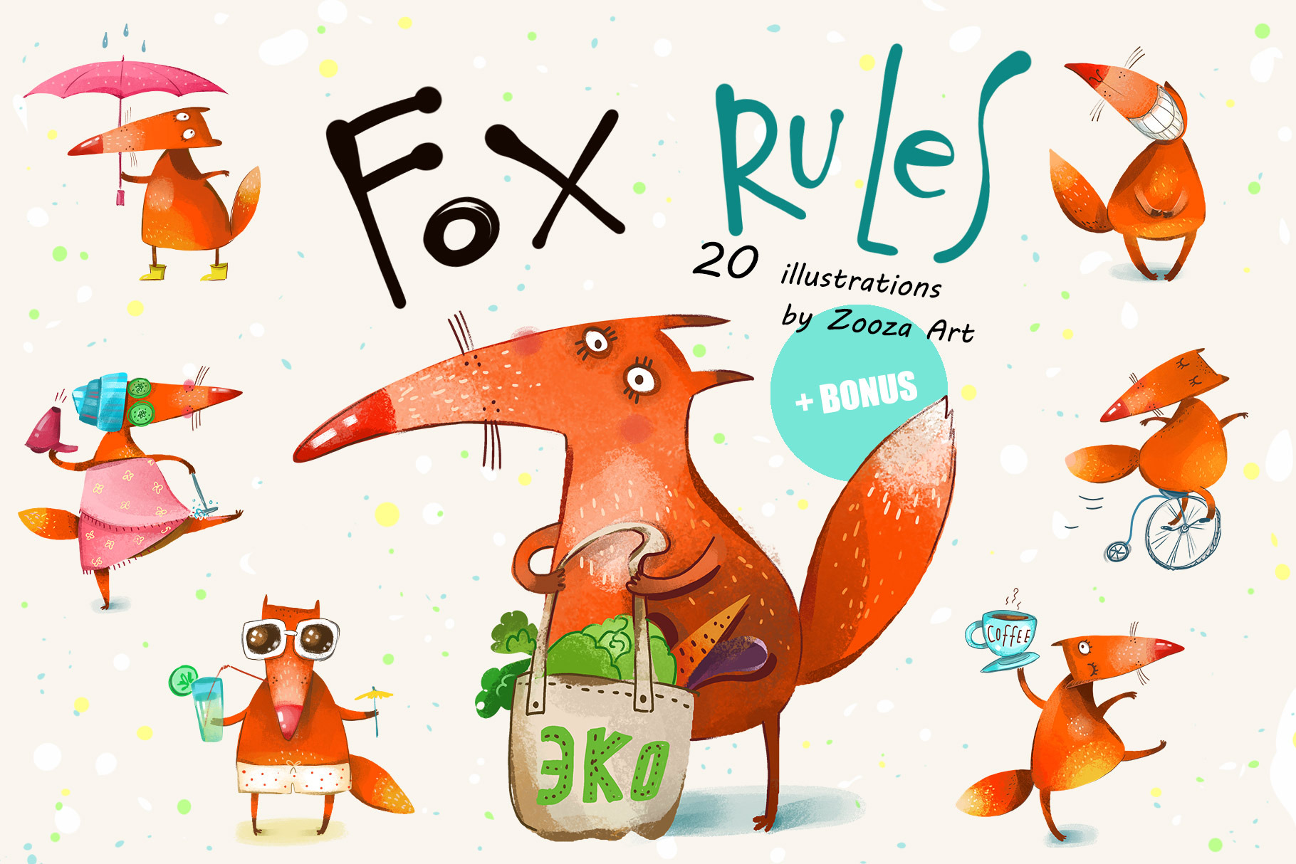 Fox Rules: 20 illustrations +posters