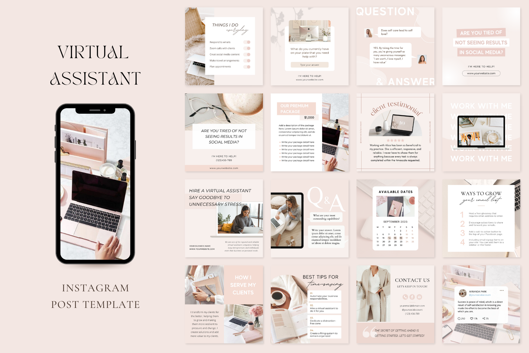 Virtual Assistant Instagram Template, a Social Media Template by ShopRShop