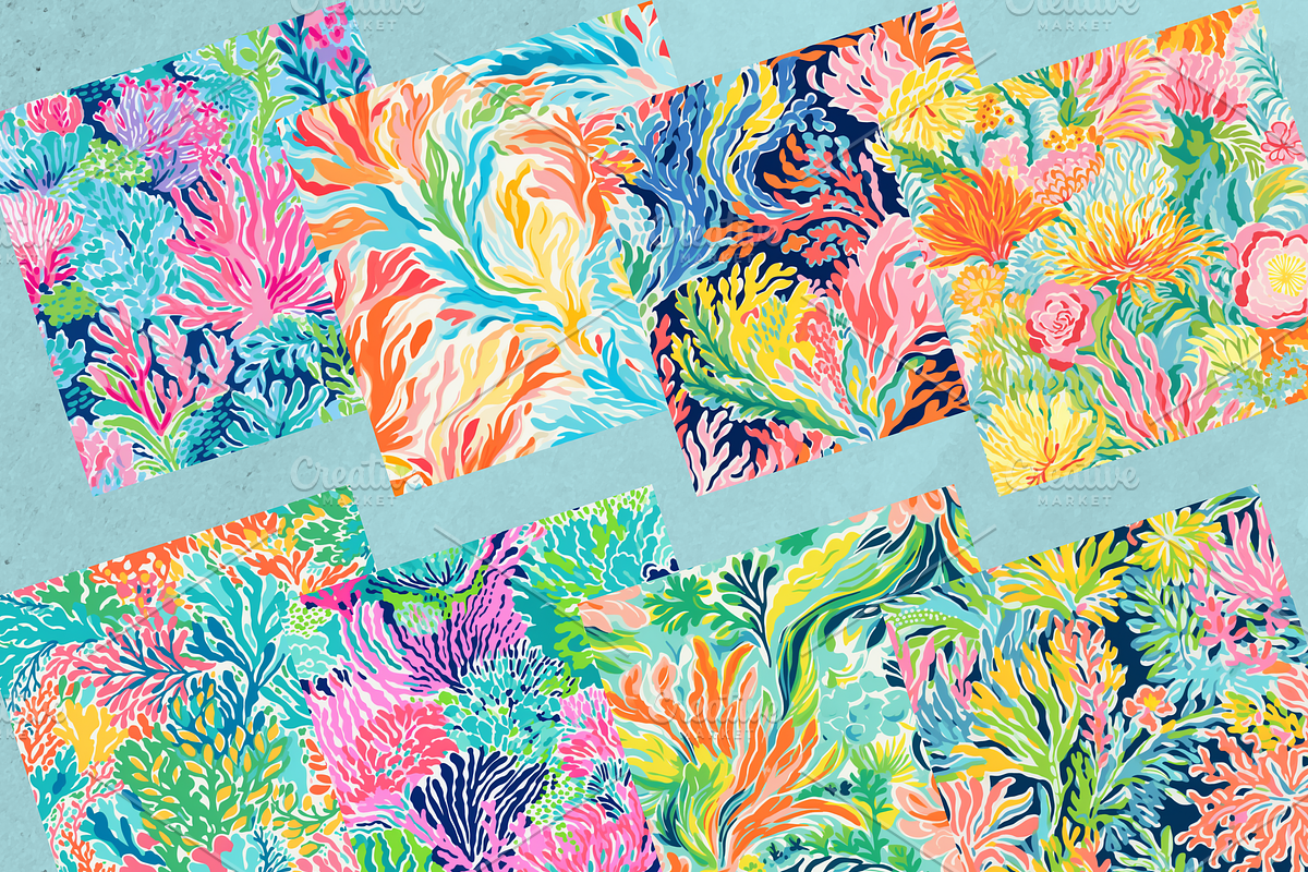 Preppy Coral Pattern, a Pattern Graphic by Paper & Pattern Studio