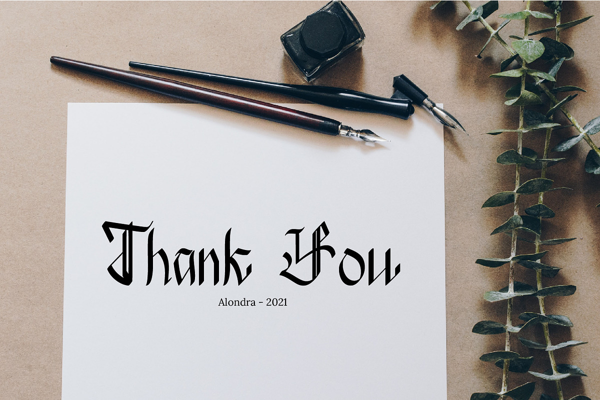 Alondra Handwritten Font, a Blackletter Font by infernostudio3