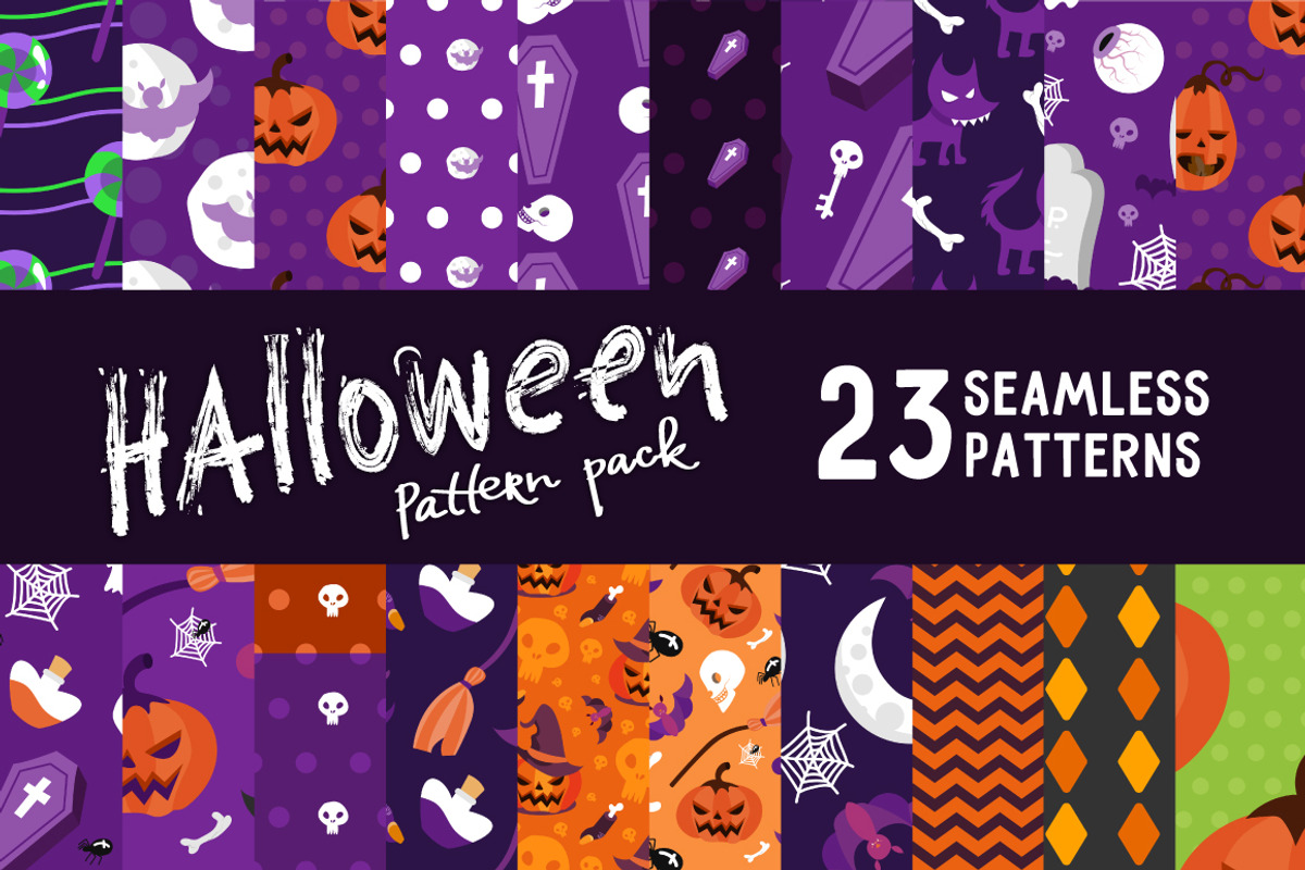 Halloween seamless pattern pack, a Pattern Graphic by OctoPaper